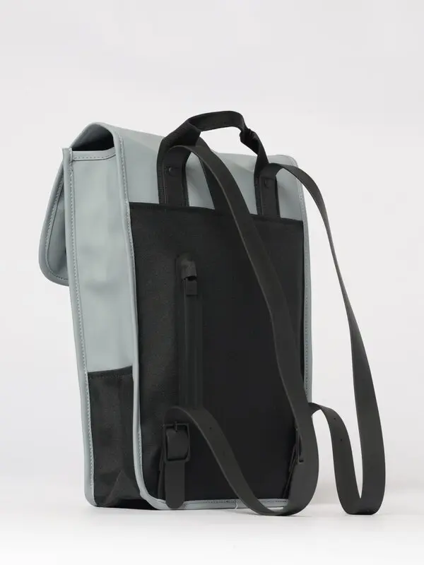 Rains Puffed Mini Backpack In Waterproof Pu - Grey