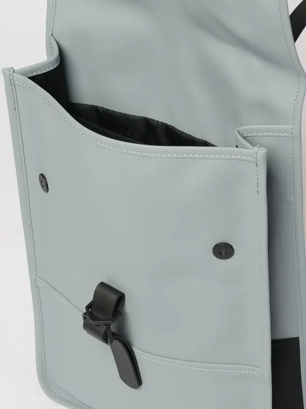 Rains Puffed Mini Backpack In Waterproof Pu - Grey
