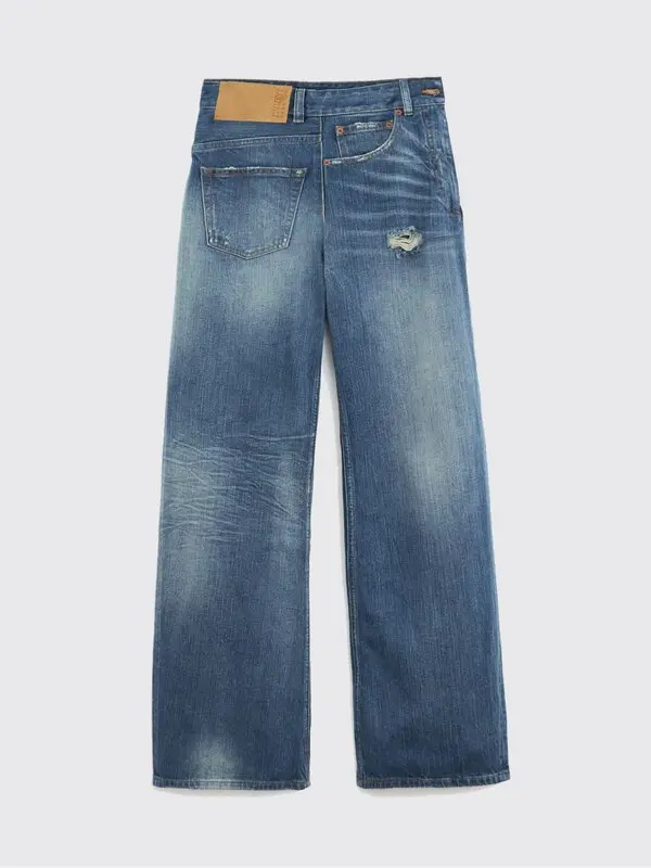 MAISON MARGIELA Distressed Wide Leg Jeans