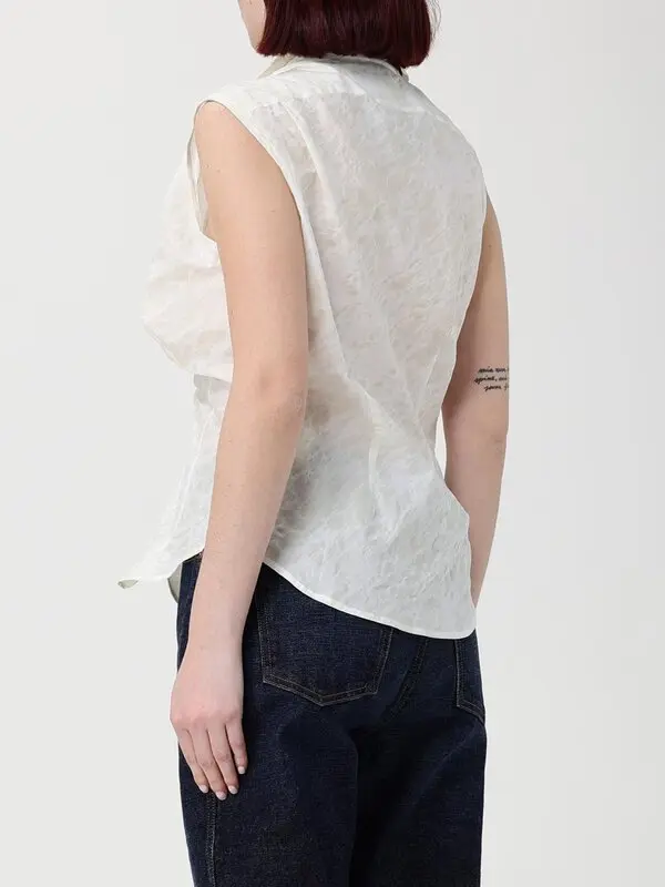 VIVIENNE WESTWOOD Sleeveless Shirt With Classic Collar And V-neck
