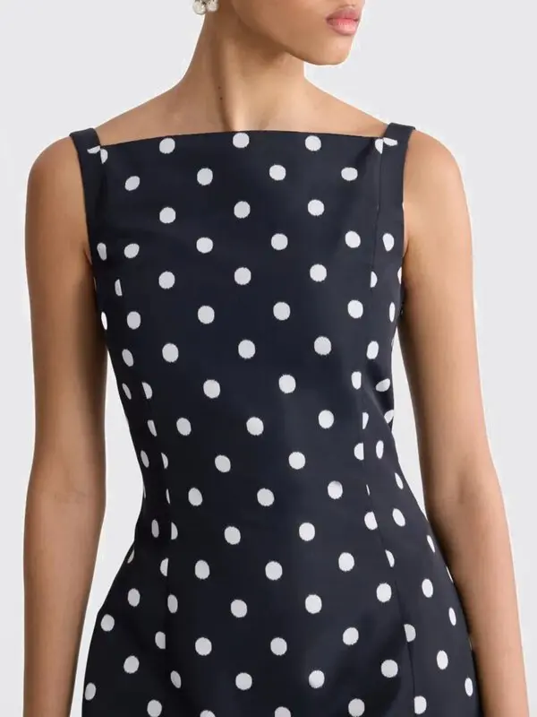 PATOU Polka Dot Crêpe Mini Dress