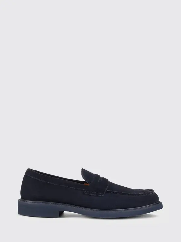 DOUCAL'S Suede Calfskin Loafers - Blue