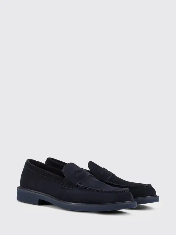 DOUCAL'S Suede Calfskin Loafers - Blue