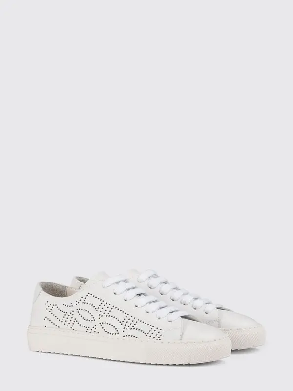 DOUCAL'S Perforated Leather Lace-up Sneakers