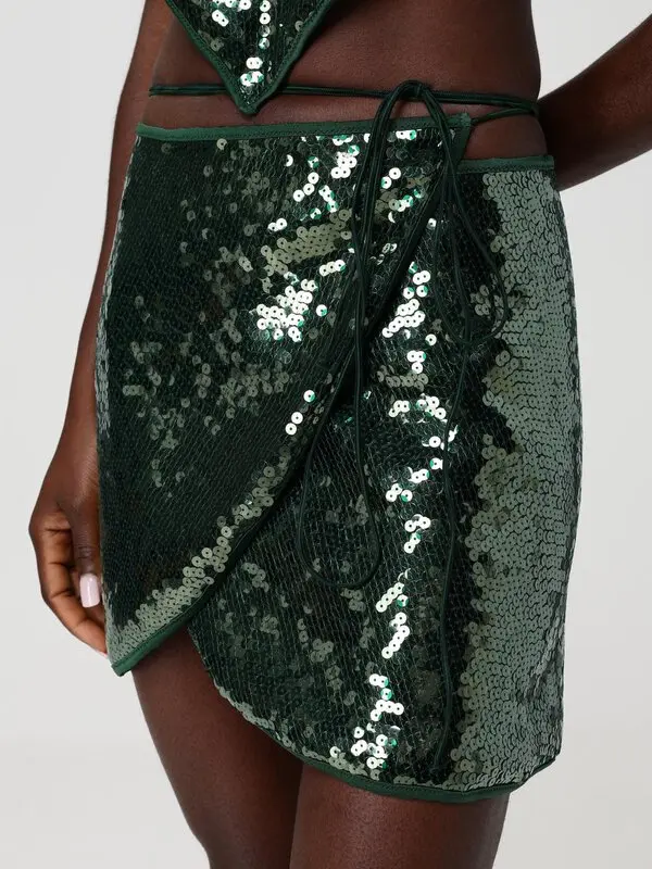 Oseree Sequin Mini Skirt