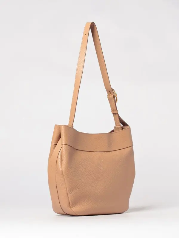 GIANNI CHIARINI Selena Hammered Leather Shoulder Bag