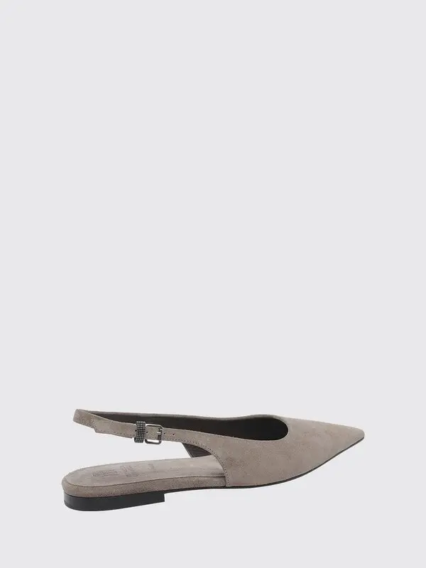 Brunello Cucinelli Suede Slingback Flats