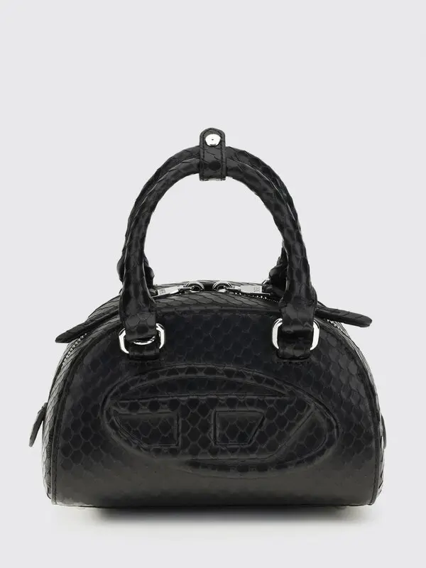 DIESEL® 1dr Dome Print Leather Bag - Black