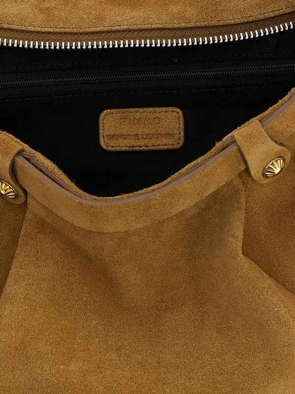 Pinko Suede Shoulder Bag With Pockets