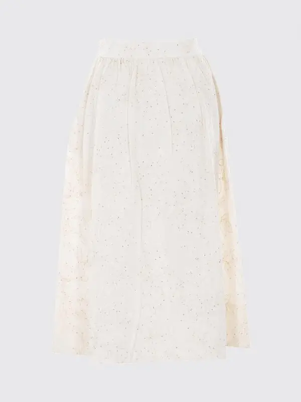 Liu Jo Broderie Anglaise Midi Skirt - White