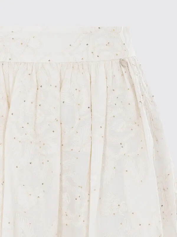Liu Jo Broderie Anglaise Midi Skirt - White
