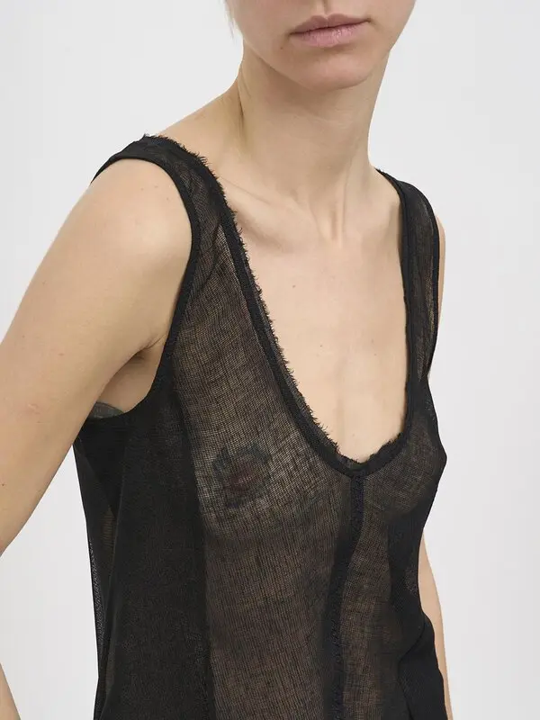 YEHUAFAN Sheer Tank Top