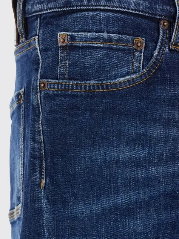 Dsquared2 Straight Cotton Denim Jeans - Blue