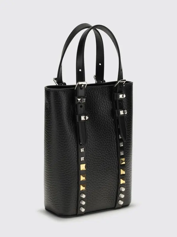 Valentino Garavani Rockstud Grained Leather Bag - Black