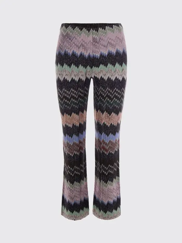Missoni Viscose Lurex Zig-zag Motif Trousers