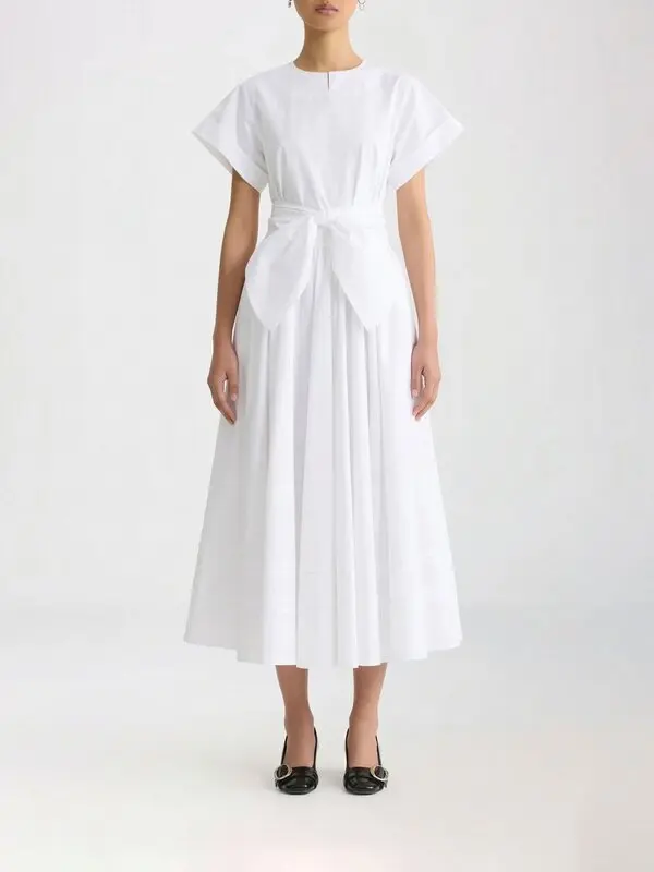 PATOU Cotton Poplin Midi Dress - White