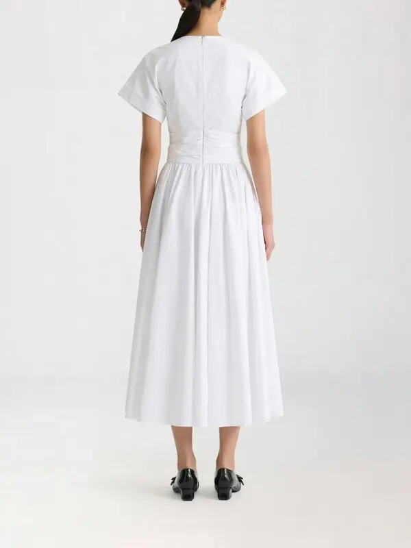 PATOU Cotton Poplin Midi Dress - White