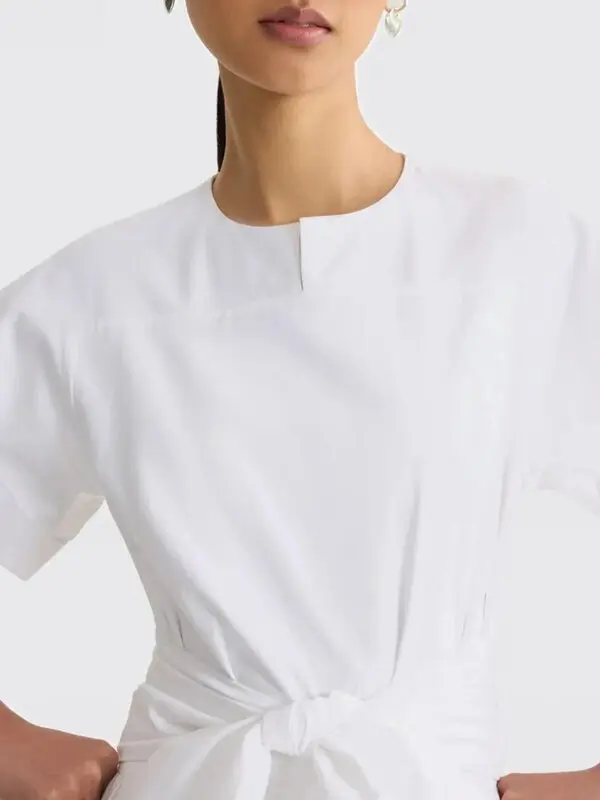 PATOU Cotton Poplin Midi Dress - White
