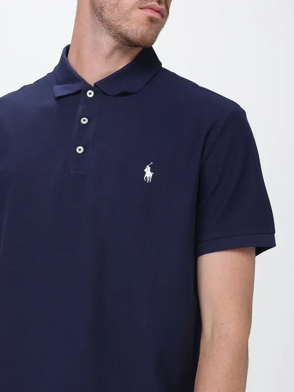 Polo Ralph Lauren Cotton Polo Shirt With Logo - Blue
