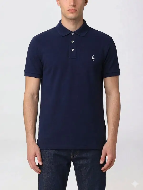 Polo Ralph Lauren Cotton Polo Shirt With Logo - Navy
