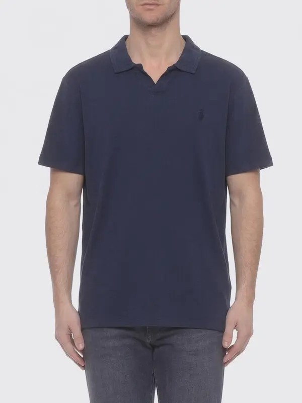 Polo Ralph Lauren Cotton And Linen Polo Shirt With Logo - Navy