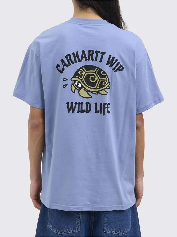 Carhartt Work In Progress Organic Cotton T-shirt With Logo Print - Blue