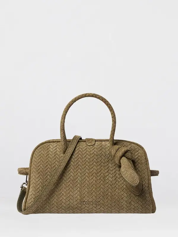 Jacquemus Le Turismo Woven Suede Bag - Nude