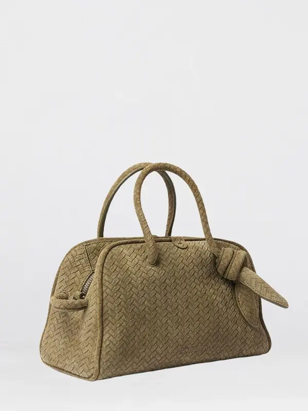Jacquemus Le Turismo Woven Suede Bag - Nude