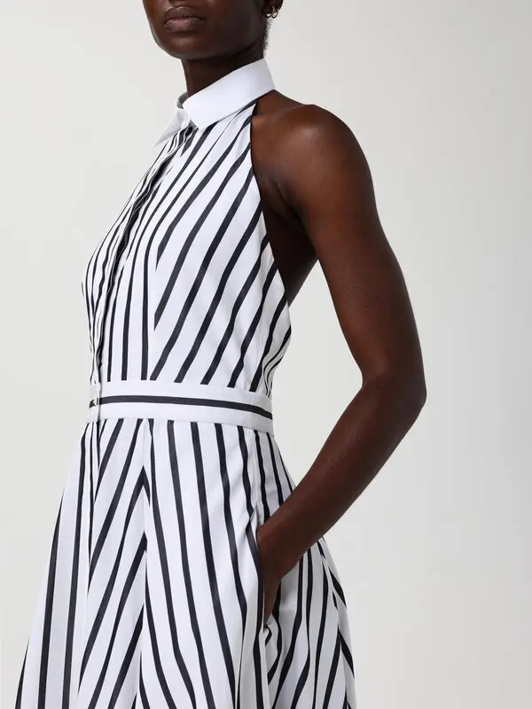 Ralph Lauren Striped Maxi Dress With Collar