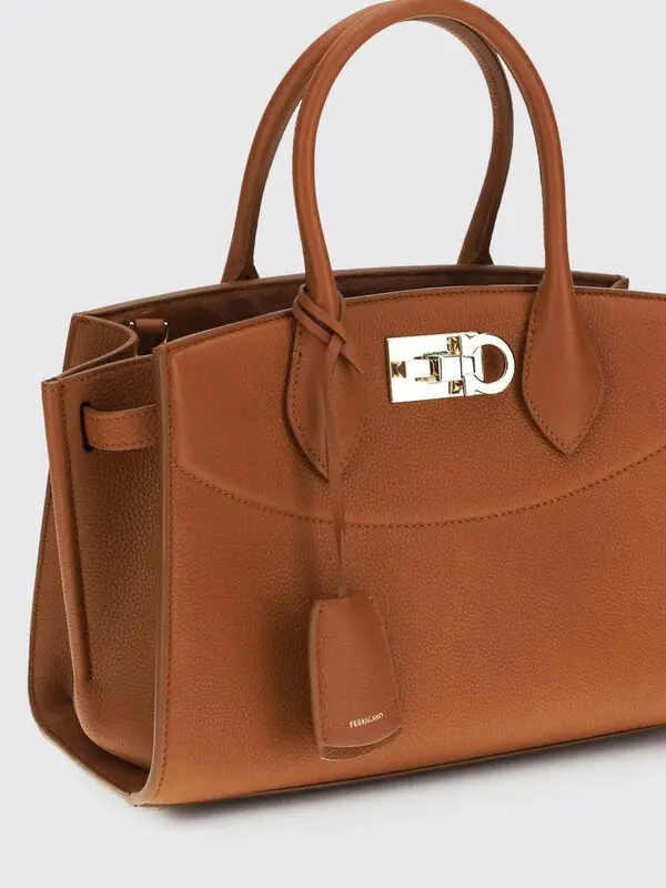 Buy FERRAGAMO Top Handle Bag - Brown At 20% Off | Editorialist