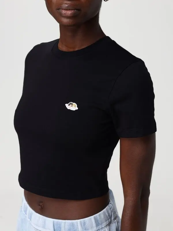 Fiorucci Cotton Crew-neck Cropped T-shirt - Black