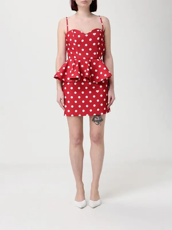 Fiorucci Polka Dot Peplum Mini Dress