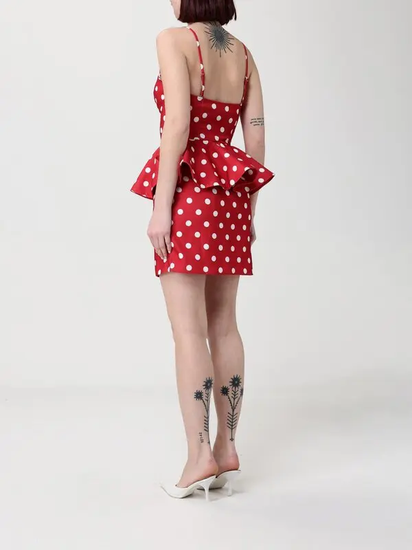 Fiorucci Polka Dot Peplum Mini Dress