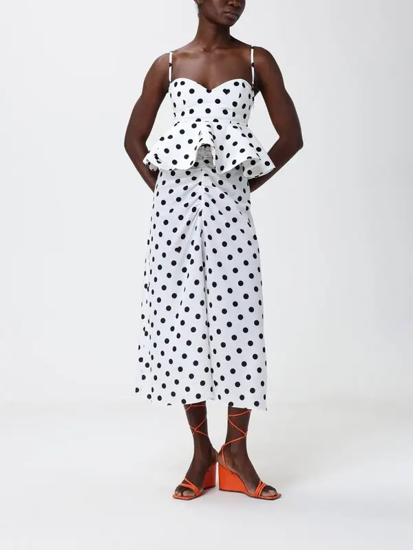 Fiorucci Polka Dot Peplum Top