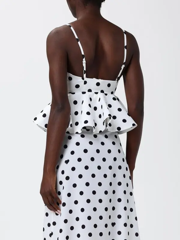 Fiorucci Polka Dot Peplum Top