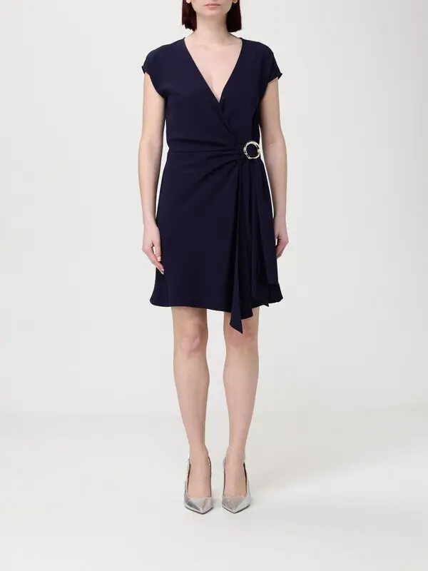Liu Jo Crêpe Mini Wrap Dress - Blue