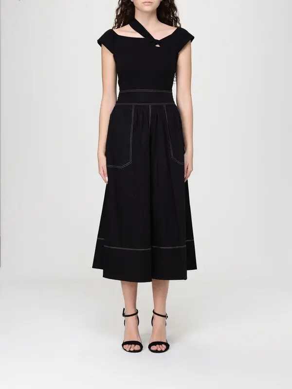 Liu Jo Midi Dress With Contrast Stitching