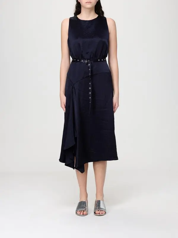 Liu Jo Sleeveless Midi Dress With Belt - Blue