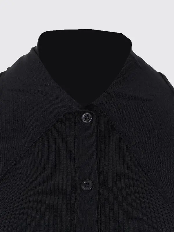 Pinko Ribbed Knit Sleeveless Top With Pointed Collar