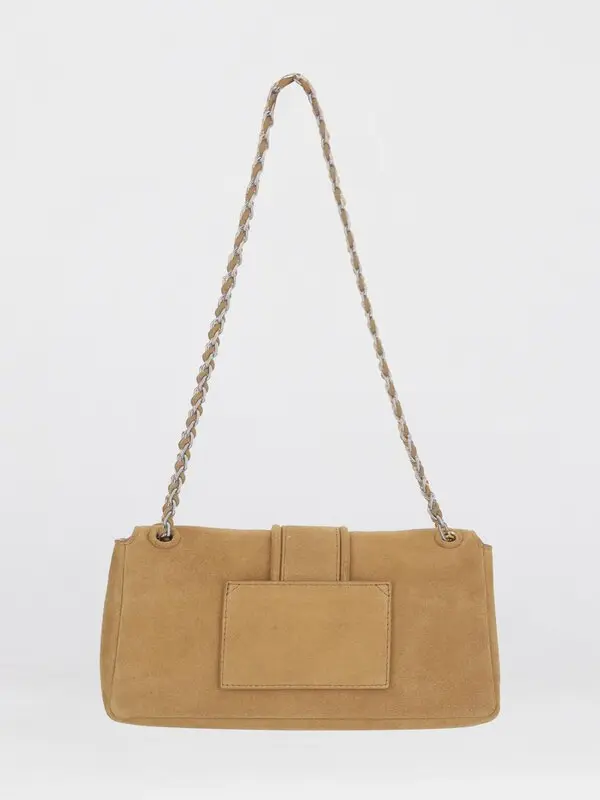 Jacquemus Le Bambino Chaîne Suede Shoulder Bag - Camel