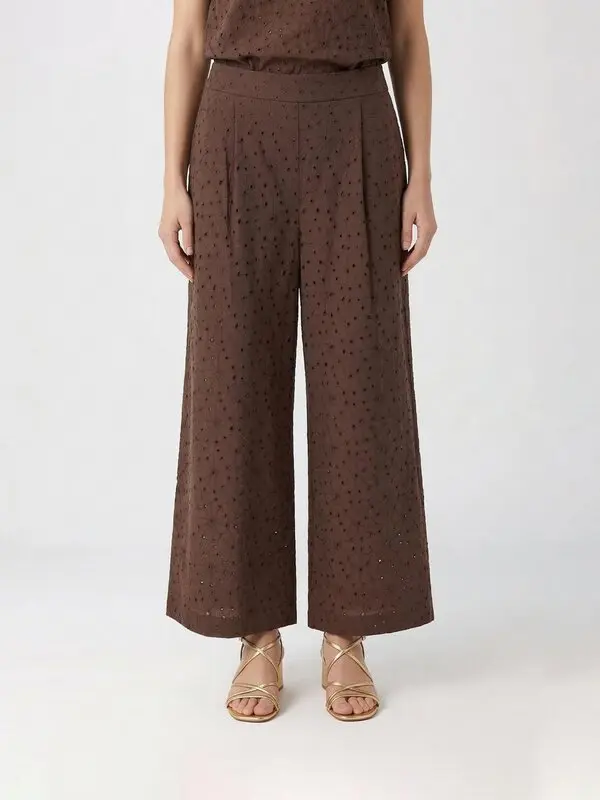 TWINSET Sangallo Palazzo Trousers - Brown