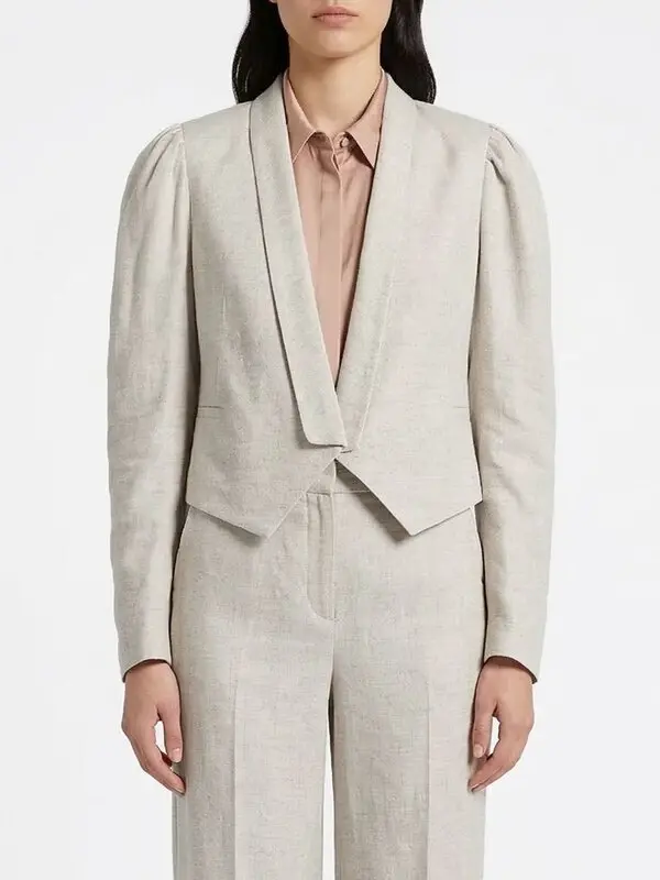 TWINSET Cropped Blazer With Shawl Lapel