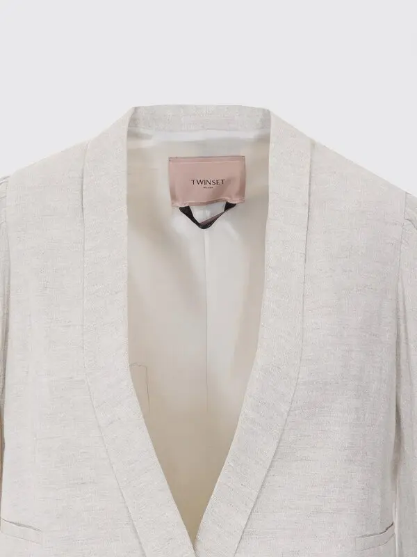 TWINSET Cropped Blazer With Shawl Lapel