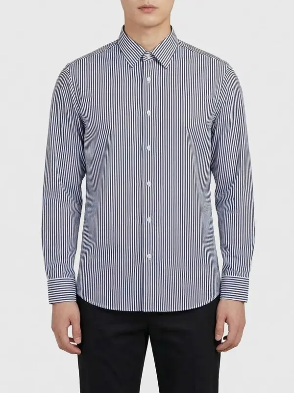 TOM FORD Striped Cotton And Silk Shirt - Blue