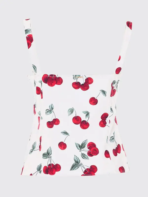 TWINSET Printed Tie Neck Top - Multicolor