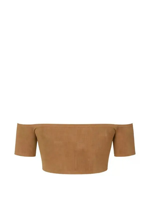 Elisabetta Franchi Metal Button Top - Neutrals