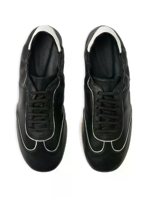 SCAROSSO Riley Leather Sneakers - Black