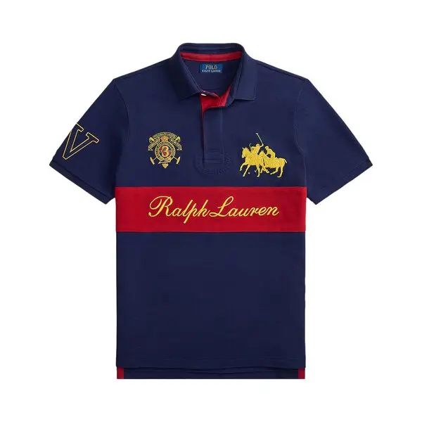 Polo Ralph Lauren Short-sleeve Mesh Polo With Script Chest Stripe