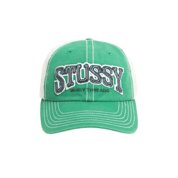 StÜssy Mid-depth Burly Threads Trucker - Green