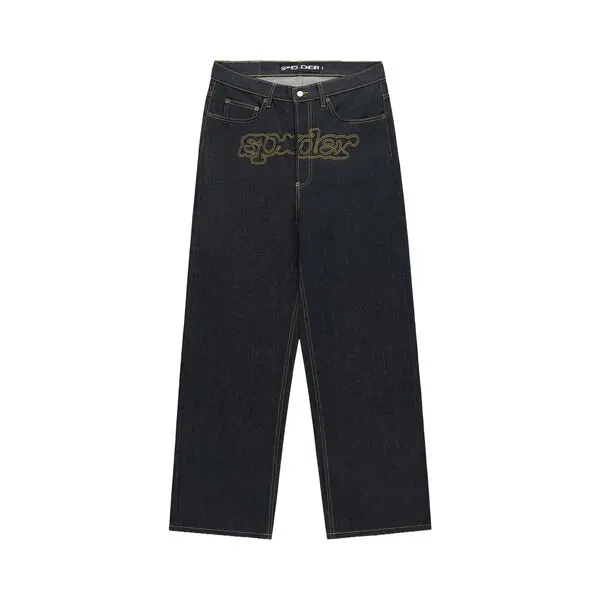 SP5DER Punk V3 Logo Denim Jeans - Blue